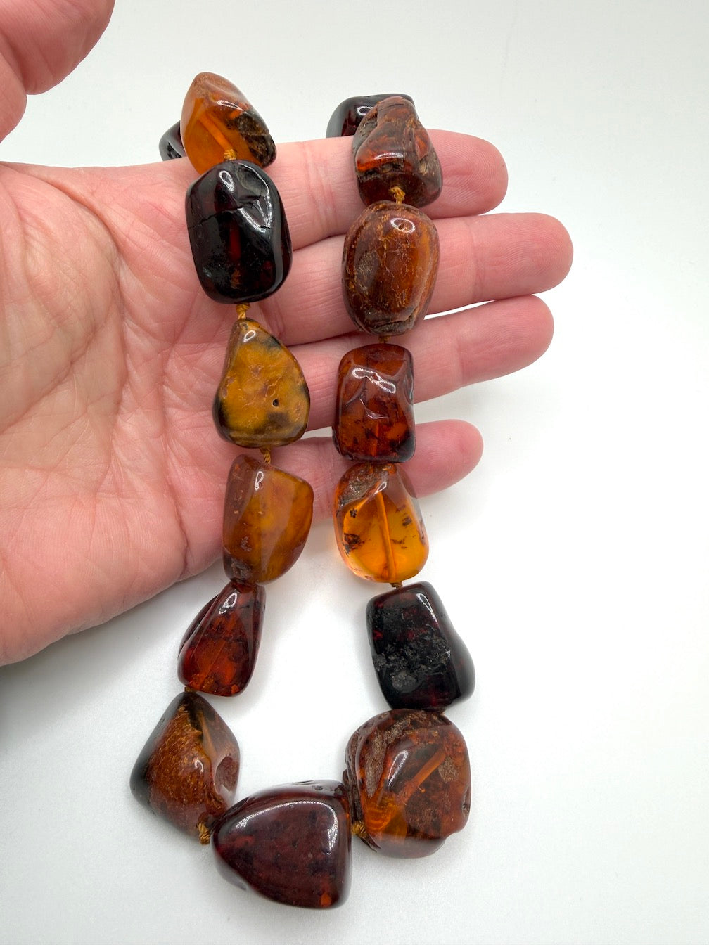 Museum Quality Butterscotch Baltic Amber Necklace – Natural Tumbled Be